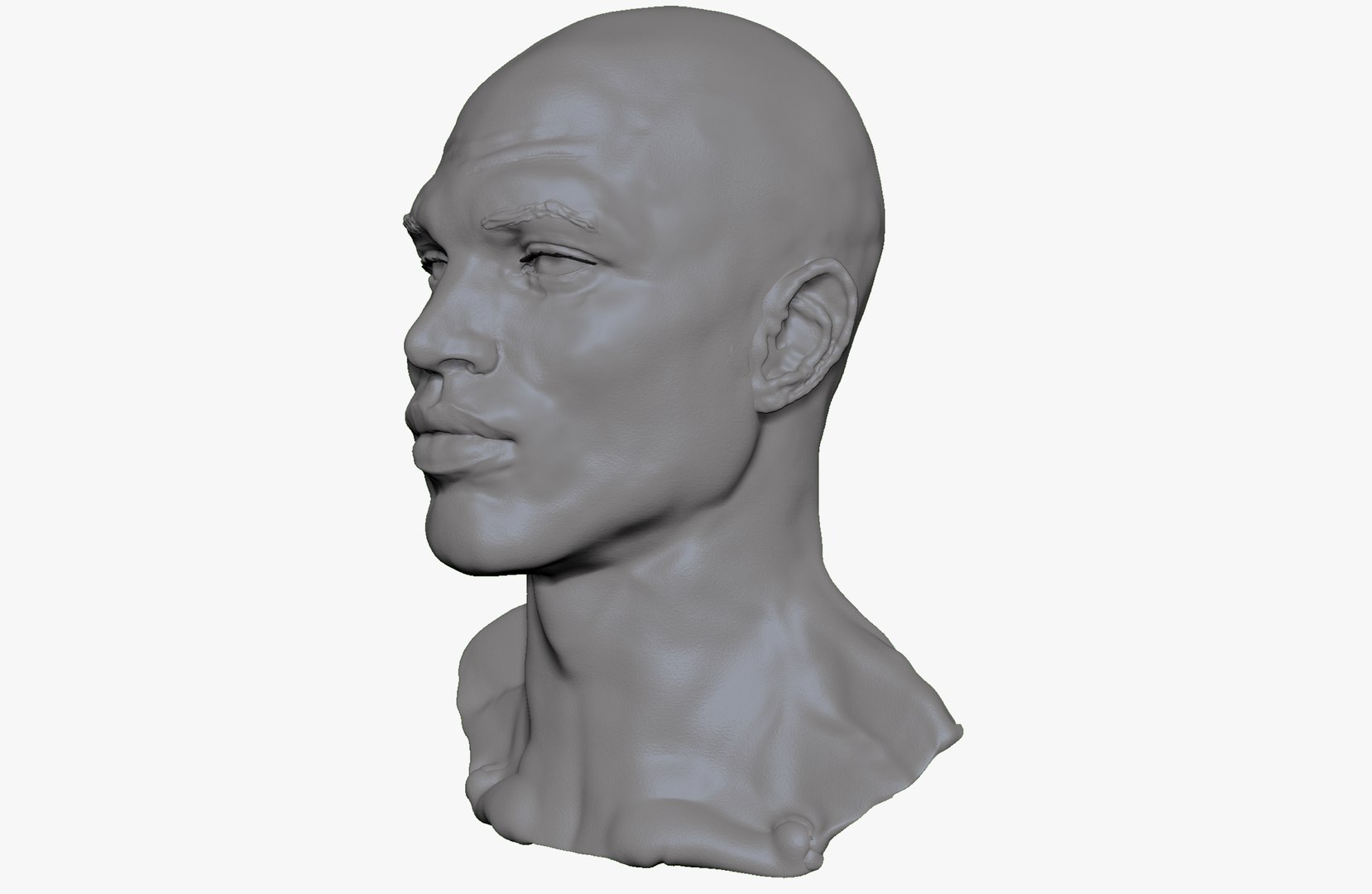 Male head 3D model - TurboSquid 1641627