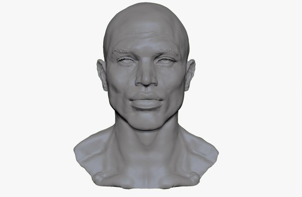 Male head 3D model - TurboSquid 1641627
