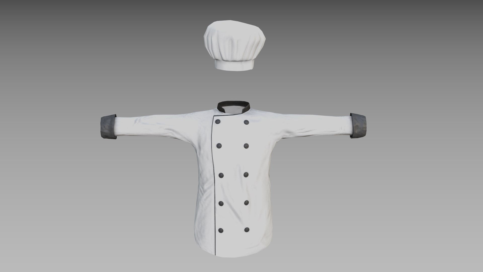 Chef Jacket - Low Poly 3D - TurboSquid 1775406