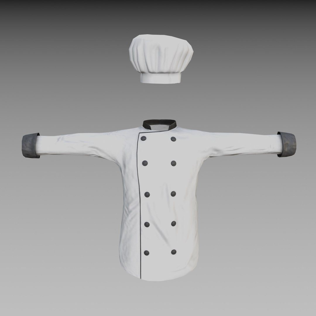 Chef Jacket - Low Poly 3D - TurboSquid 1775406
