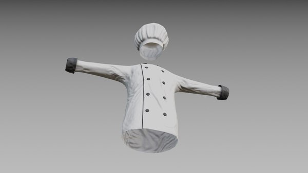 Chef jacket - low poly 3D - TurboSquid 1775406