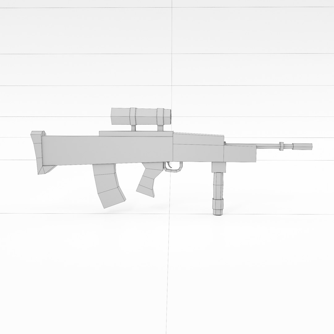 3D SA80 Assault Rifle Gun - TurboSquid 1993082