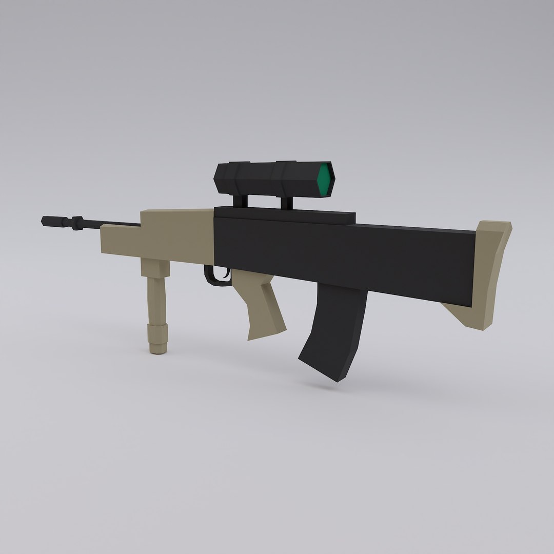 3D SA80 Assault Rifle Gun - TurboSquid 1993082