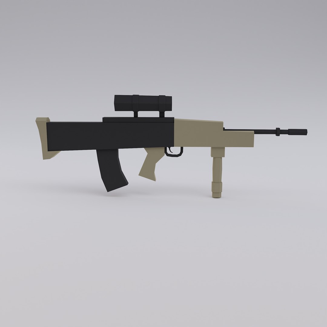 3D SA80 Assault Rifle Gun - TurboSquid 1993082
