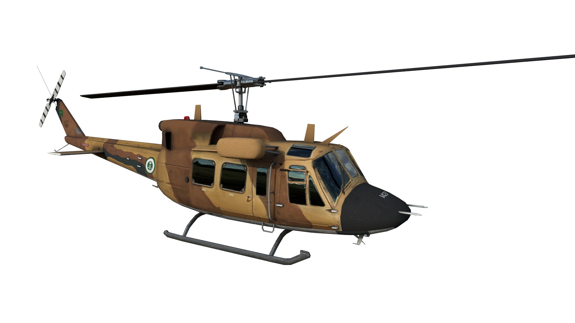 3D B212 Saudi Arabia Helicopter - TurboSquid 2365440