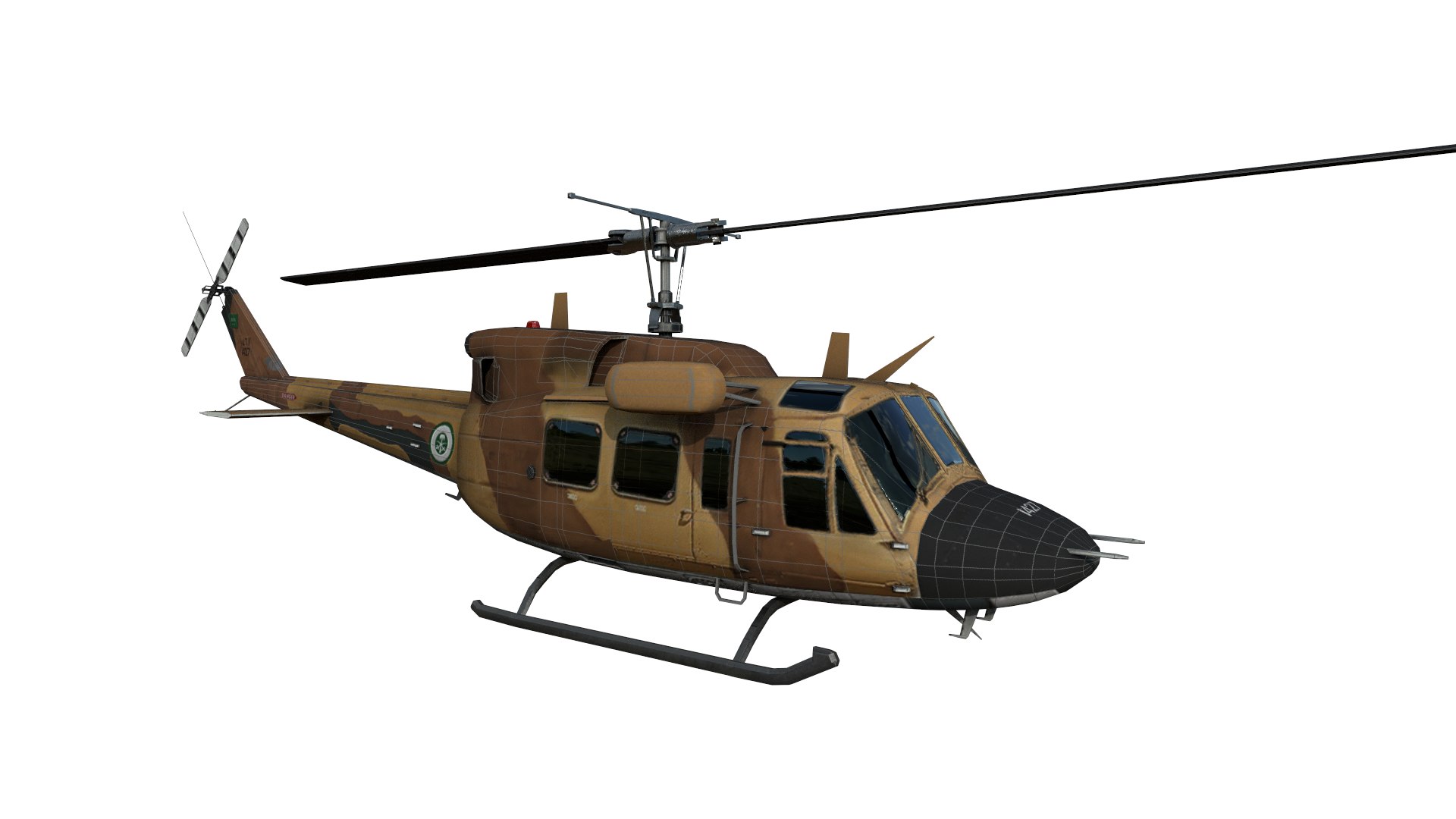 3D B212 Saudi Arabia Helicopter - TurboSquid 2365440