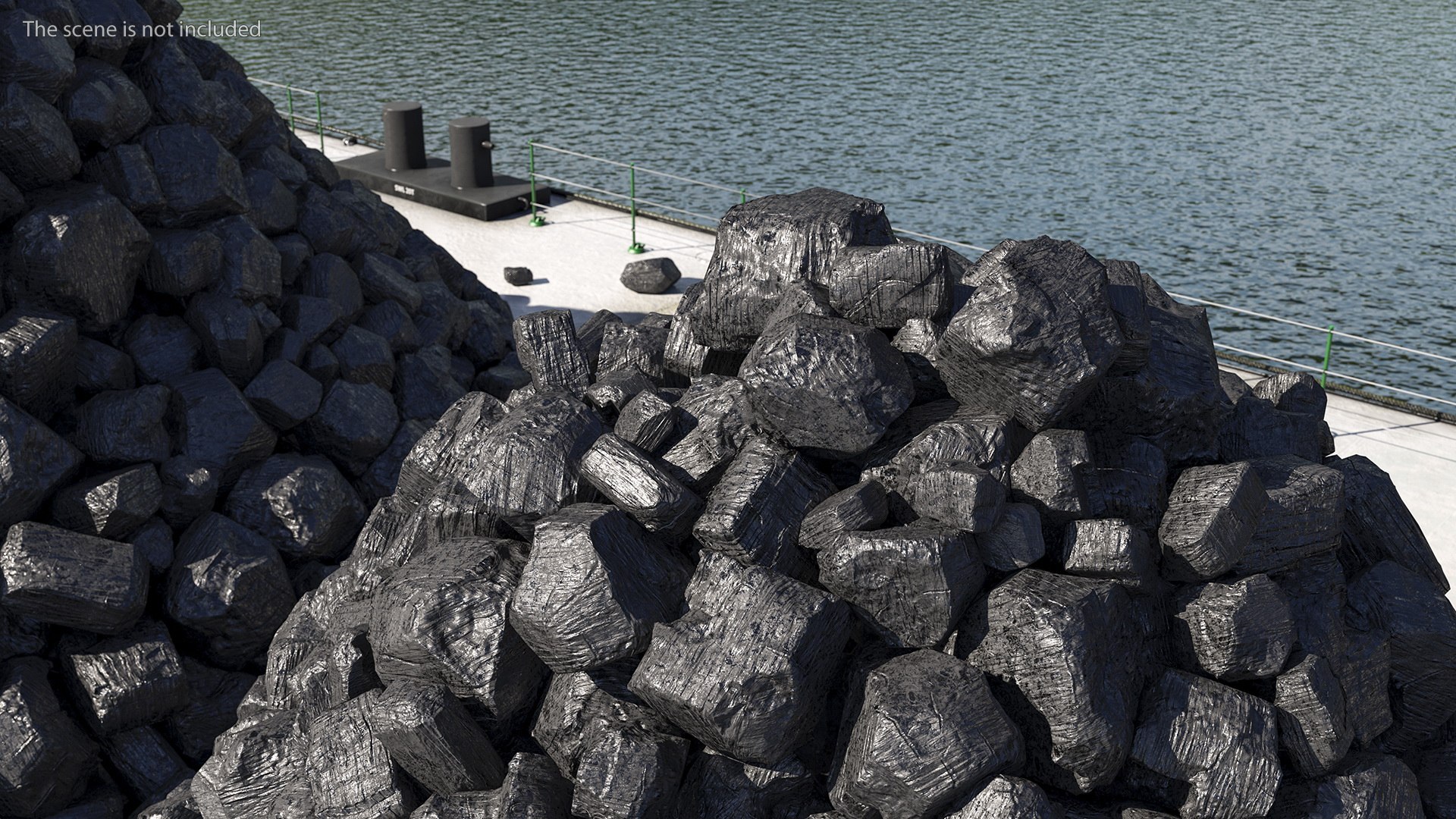 Pontoon Barge Loaded Coal 3D Model - TurboSquid 1852994