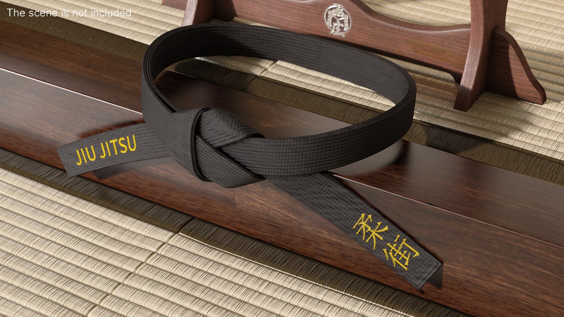 Jiu Jitsu Black Waist Obi Belt 3D Model - TurboSquid 2133696