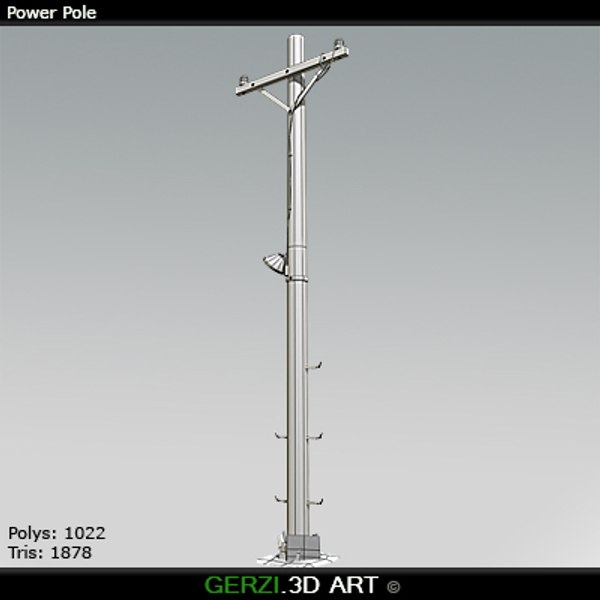 3d power pole model
