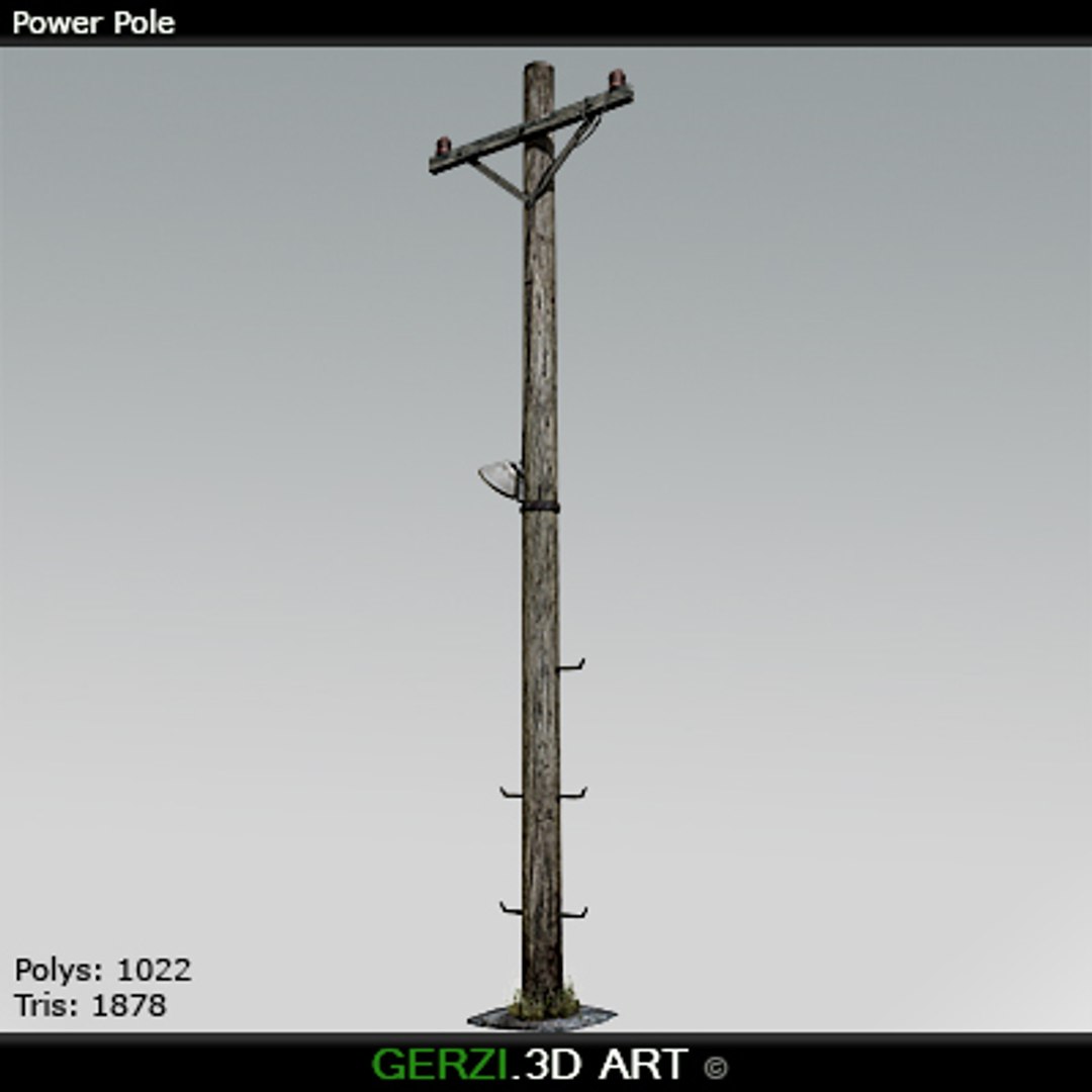 3d Power Pole Model