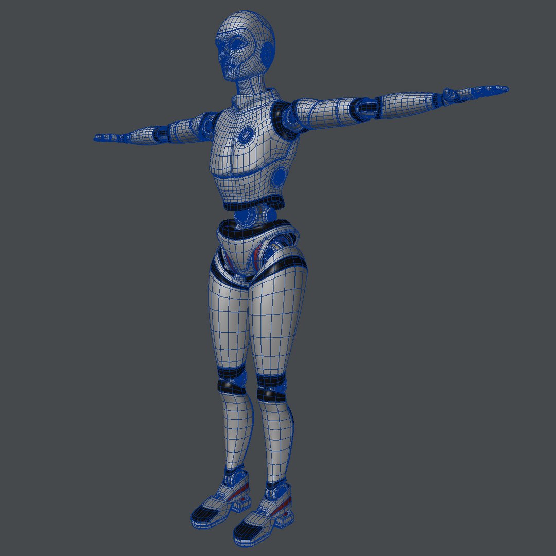 Female Android Robot Lwo