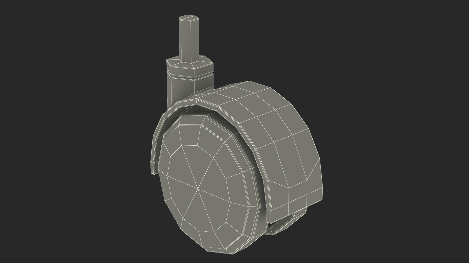 Plastic Furniture Wheel Black 3D model - TurboSquid 2158751