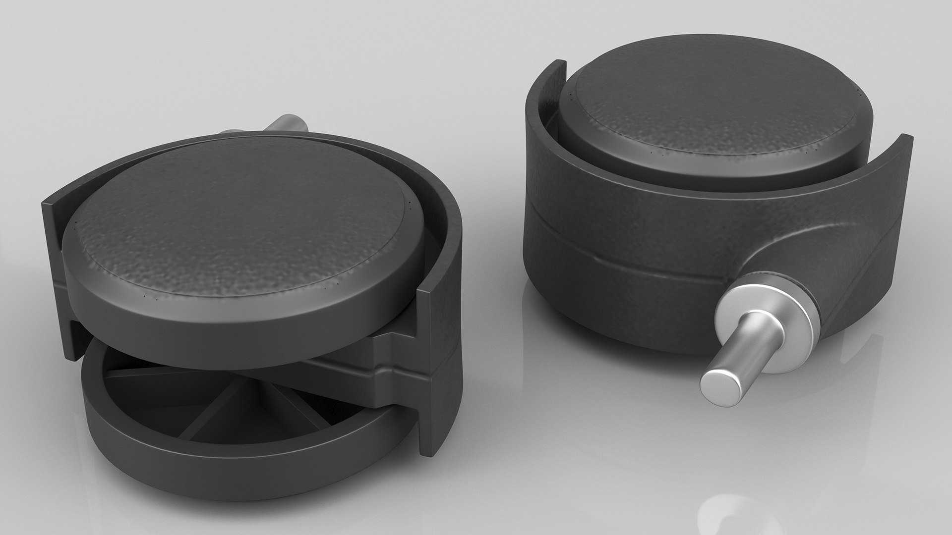 Plastic Furniture Wheel Black 3D model - TurboSquid 2158751