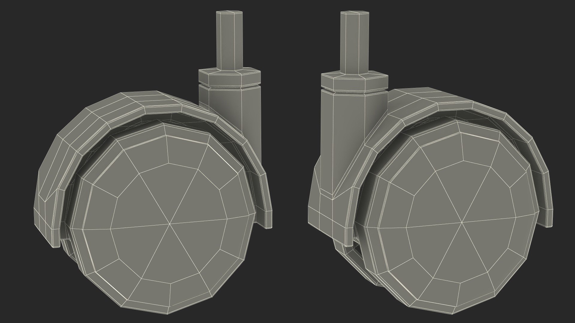 Plastic Furniture Wheel Black 3D model - TurboSquid 2158751