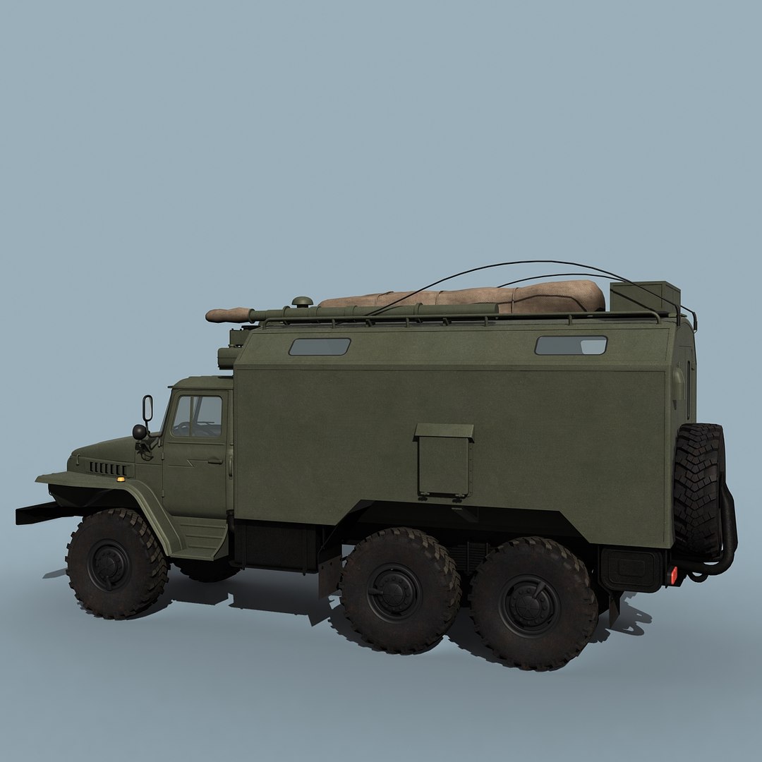 3d Ural-375a Command Vehicle Model