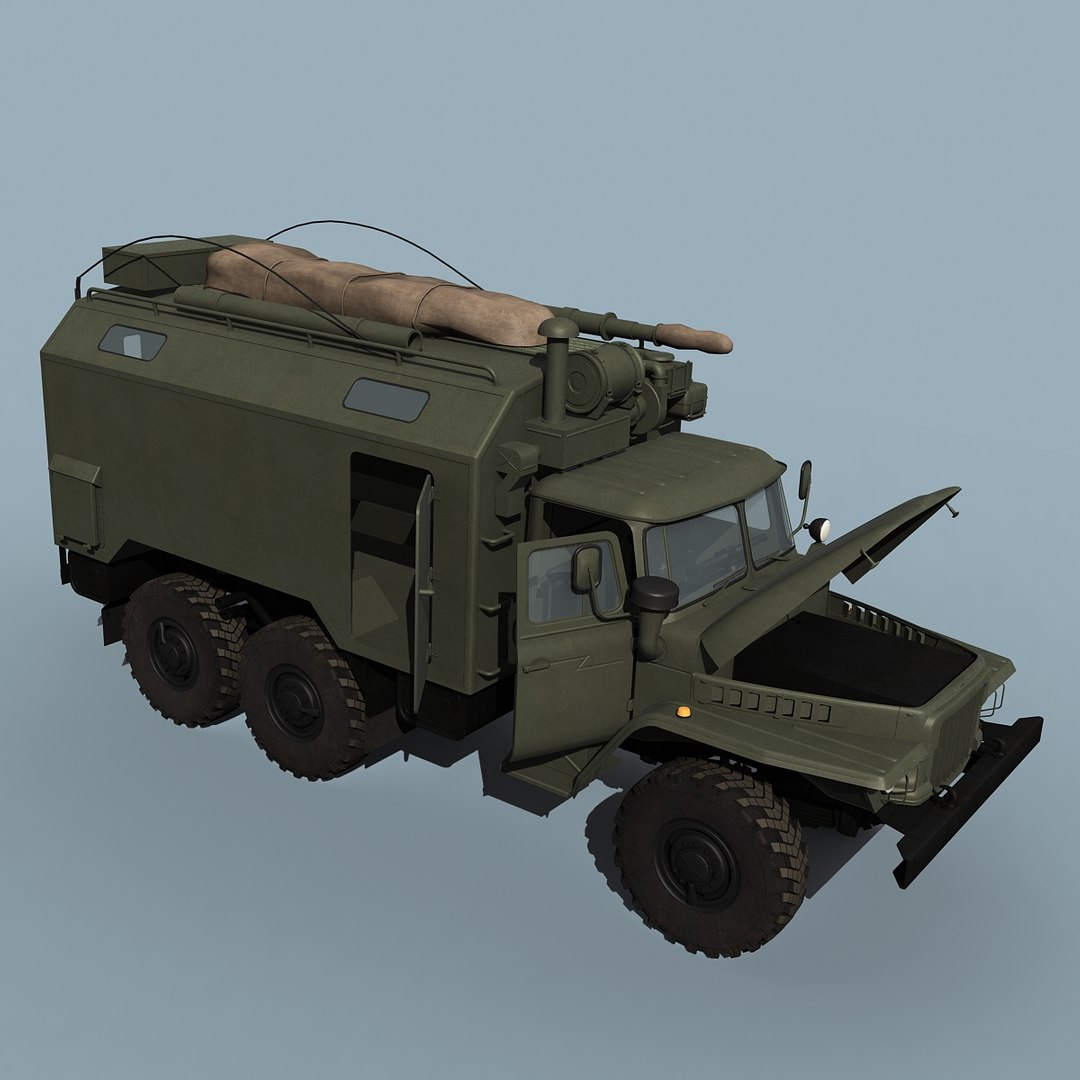 3d Ural-375a Command Vehicle Model