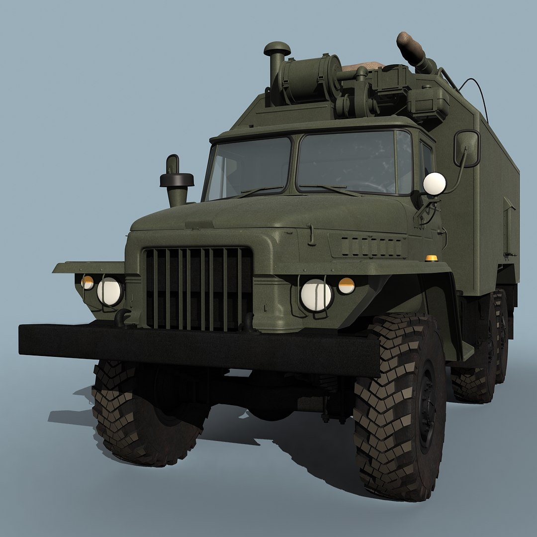3d Ural-375a Command Vehicle Model