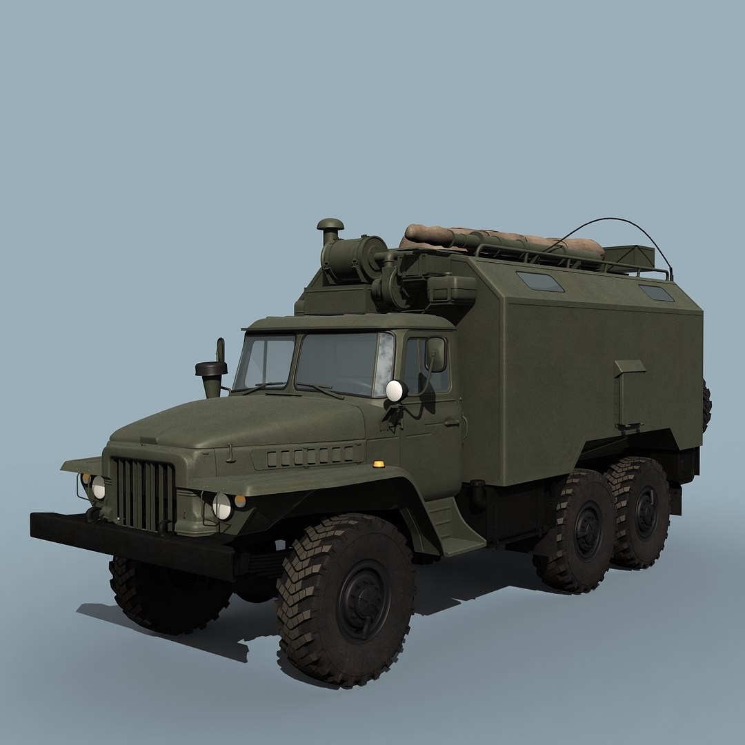3d Ural-375a Command Vehicle Model