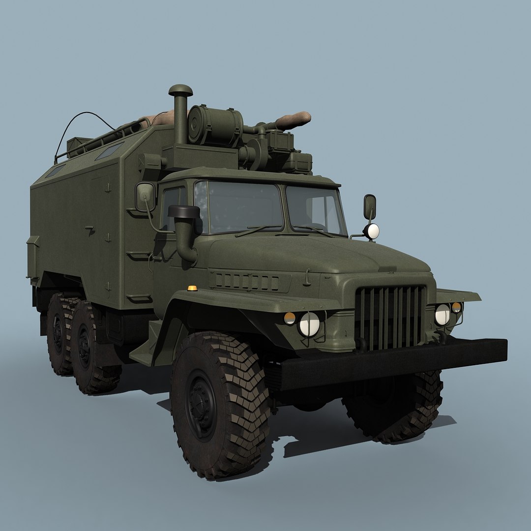 3d Ural-375a Command Vehicle Model