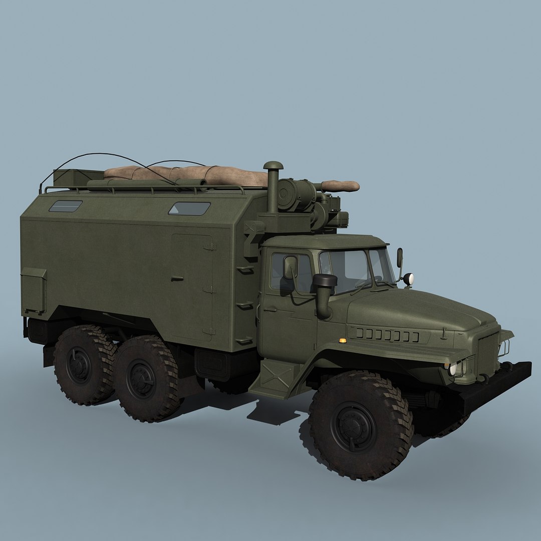 3d Ural-375a Command Vehicle Model