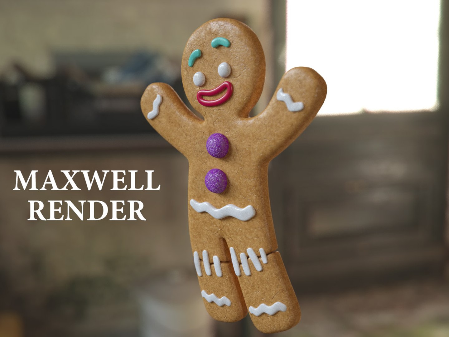 3d Rendered Maxwell Pbr Model