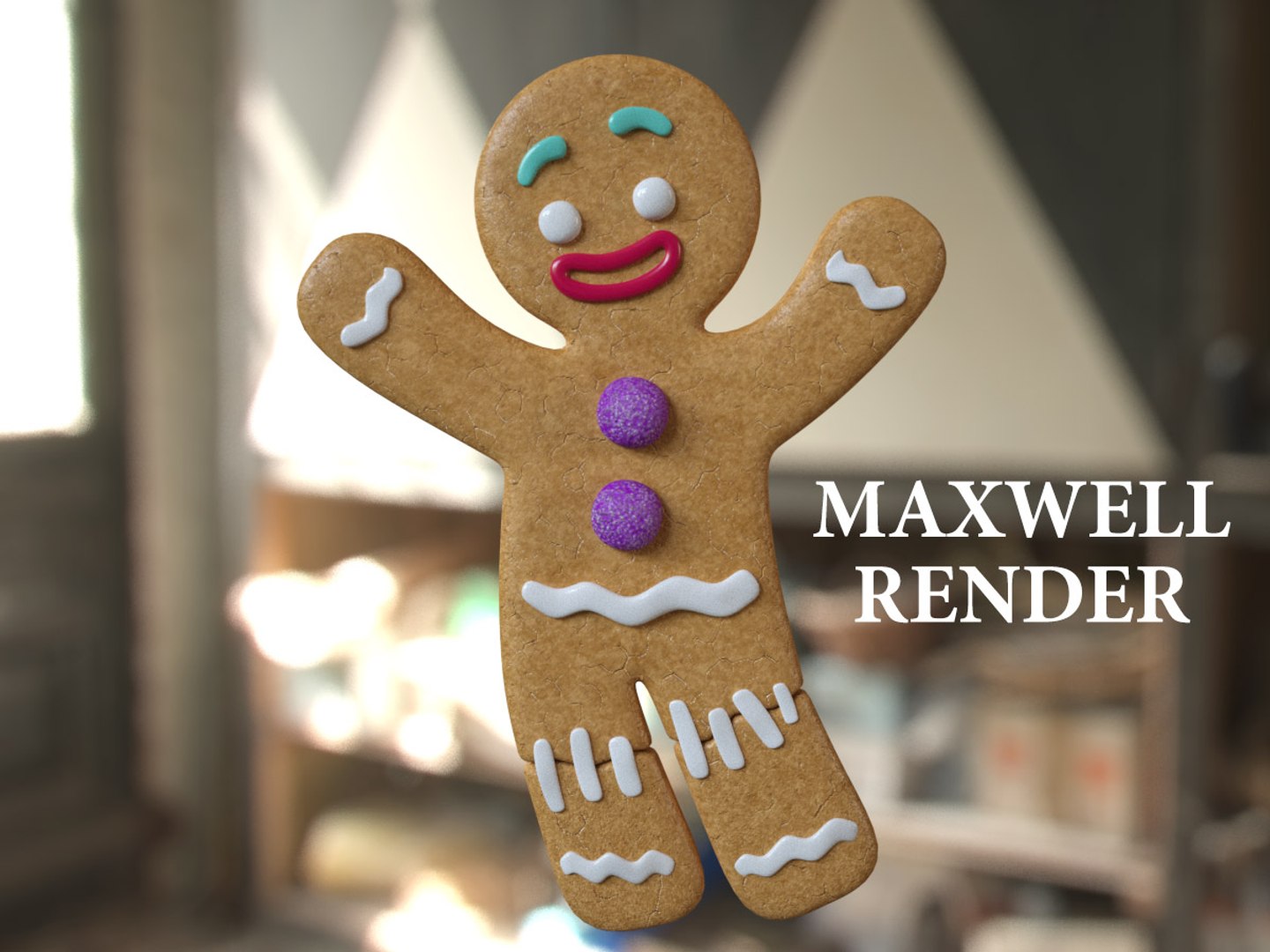 3d Rendered Maxwell Pbr Model