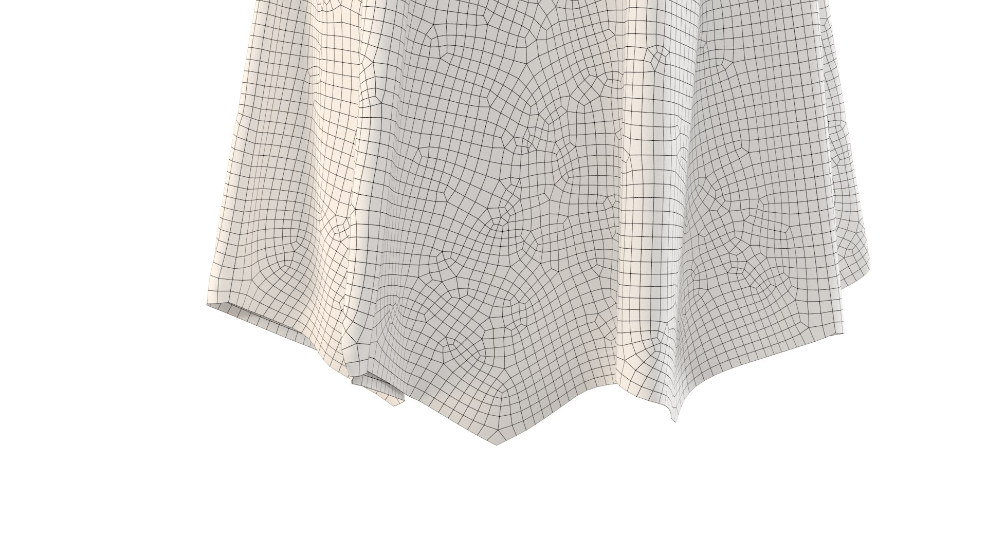 Handkerchief paneled skirts 3D model - TurboSquid 1475586