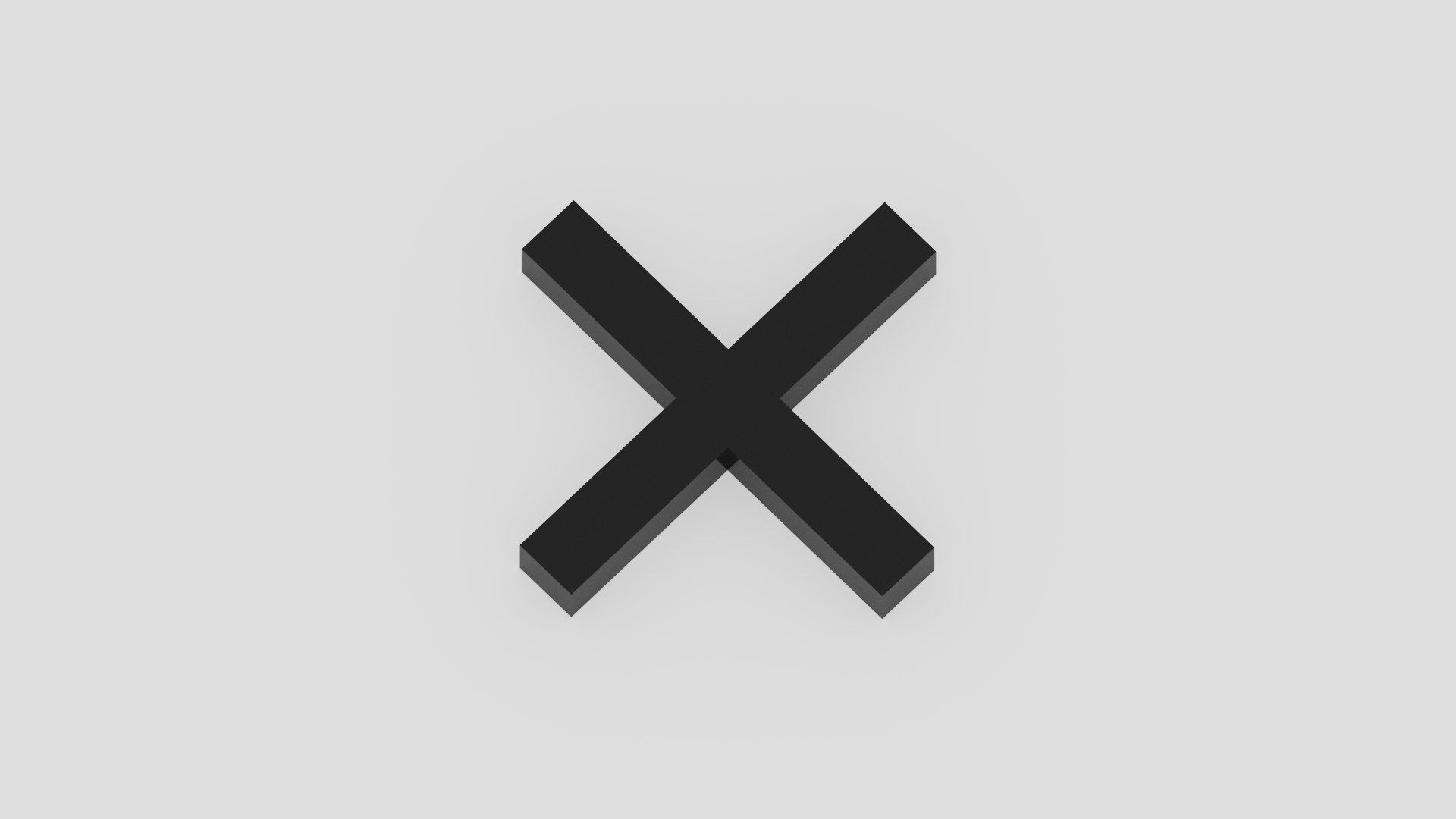 3D X Symbol TurboSquid 1910885 3d-x-symbol-turbosquid-1910885