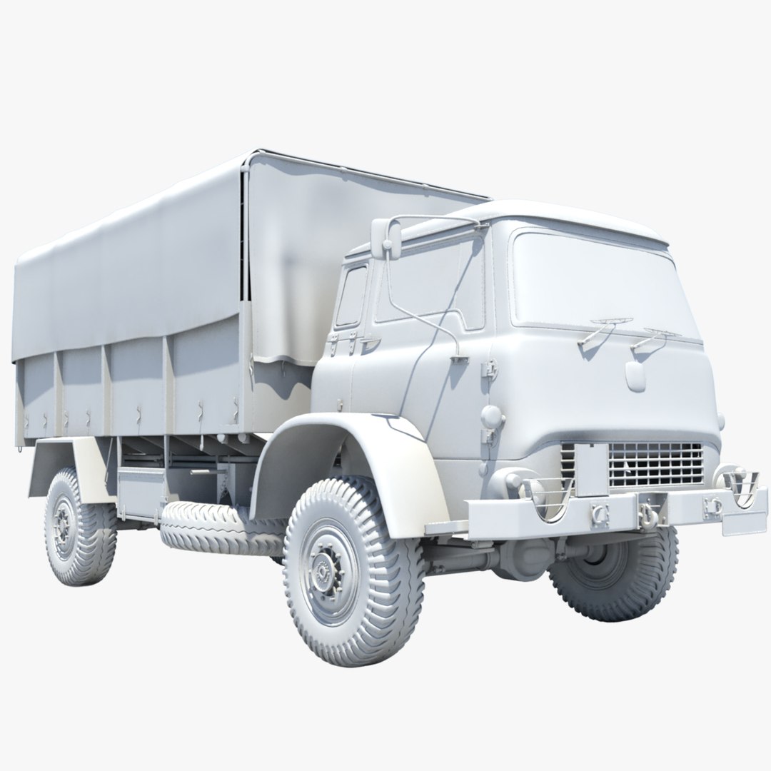 3d model army truck