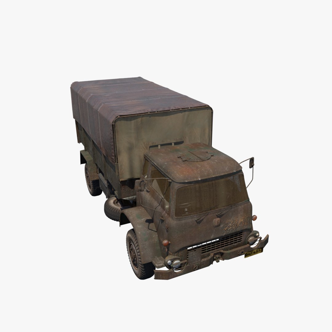 3d model army truck