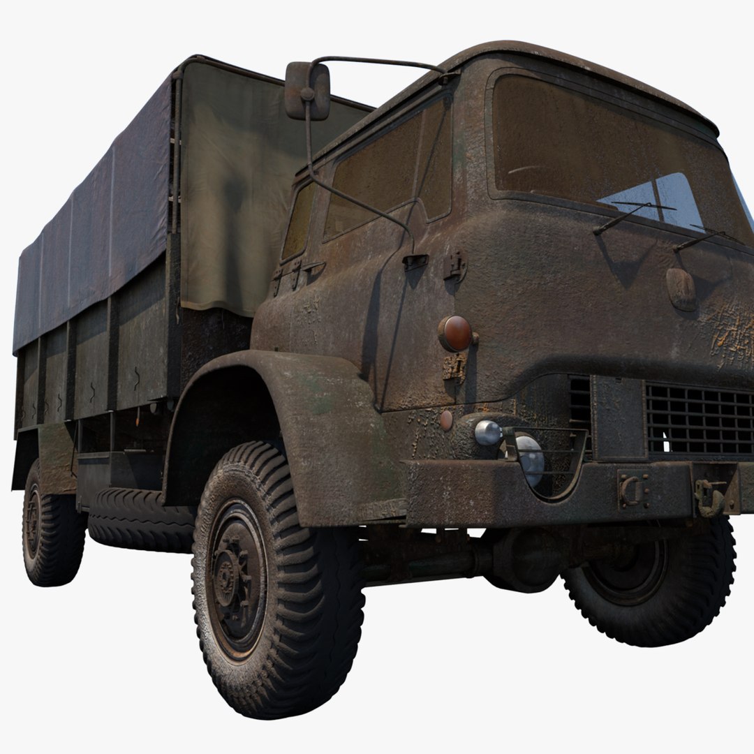 3d model army truck