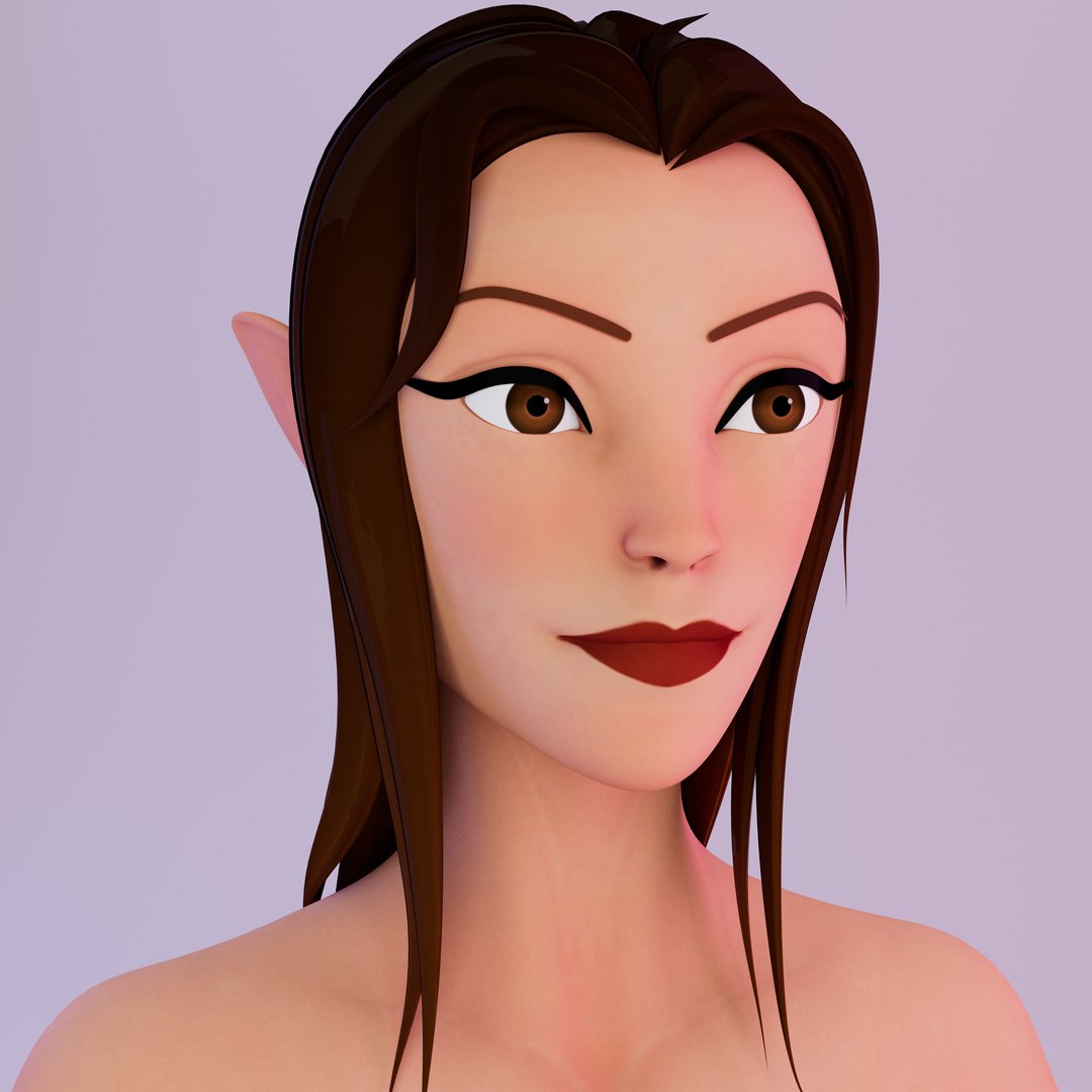 Stylized Female Elf Base 3D - TurboSquid 2091241