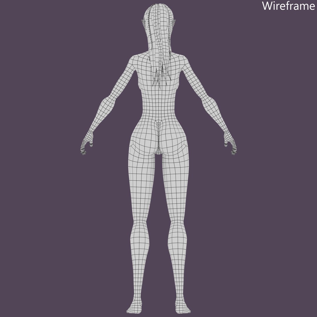 Stylized Female Elf Base 3D - TurboSquid 2091241