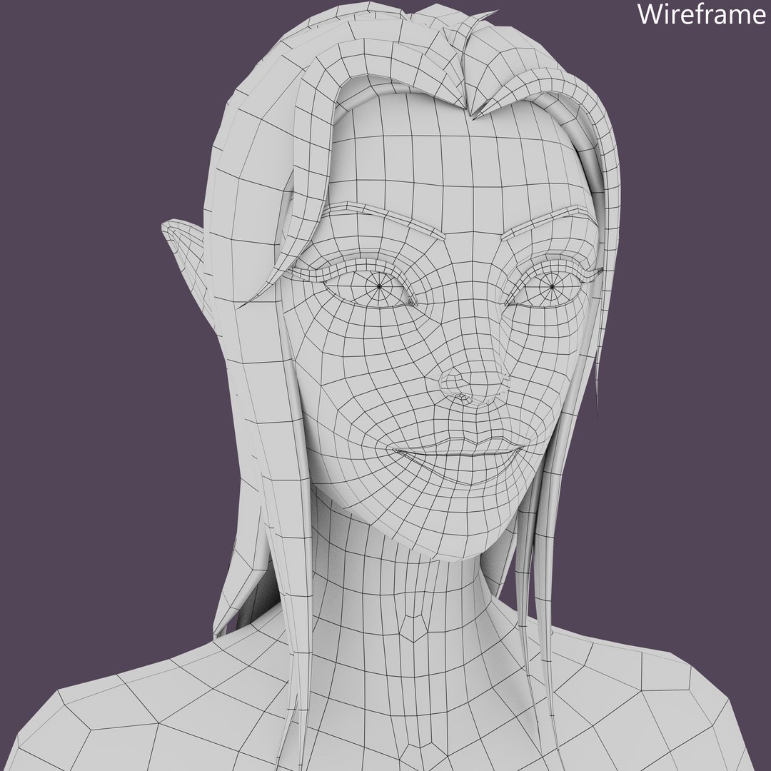 Stylized Female Elf Base 3D - TurboSquid 2091241