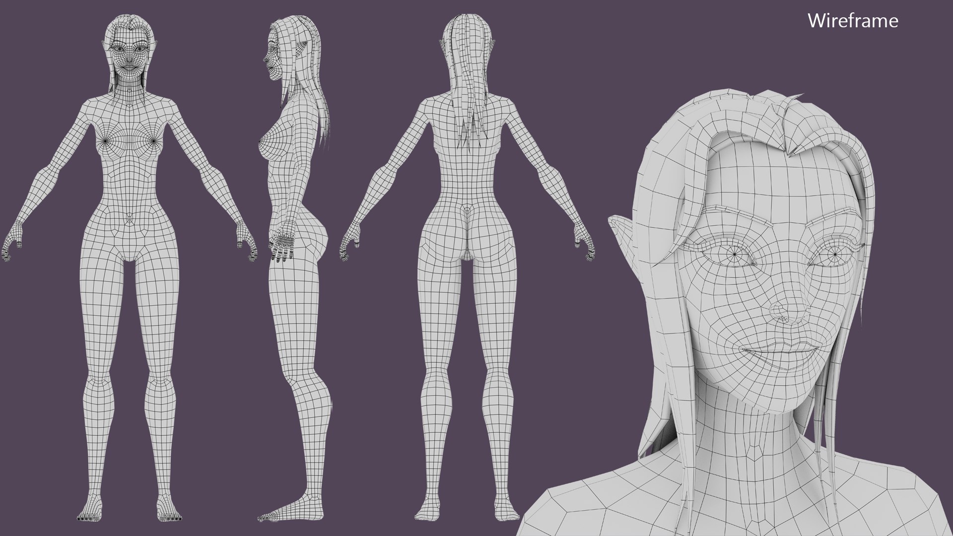 Stylized Female Elf Base 3D - TurboSquid 2091241