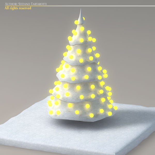 toon snow tree 3d c4d