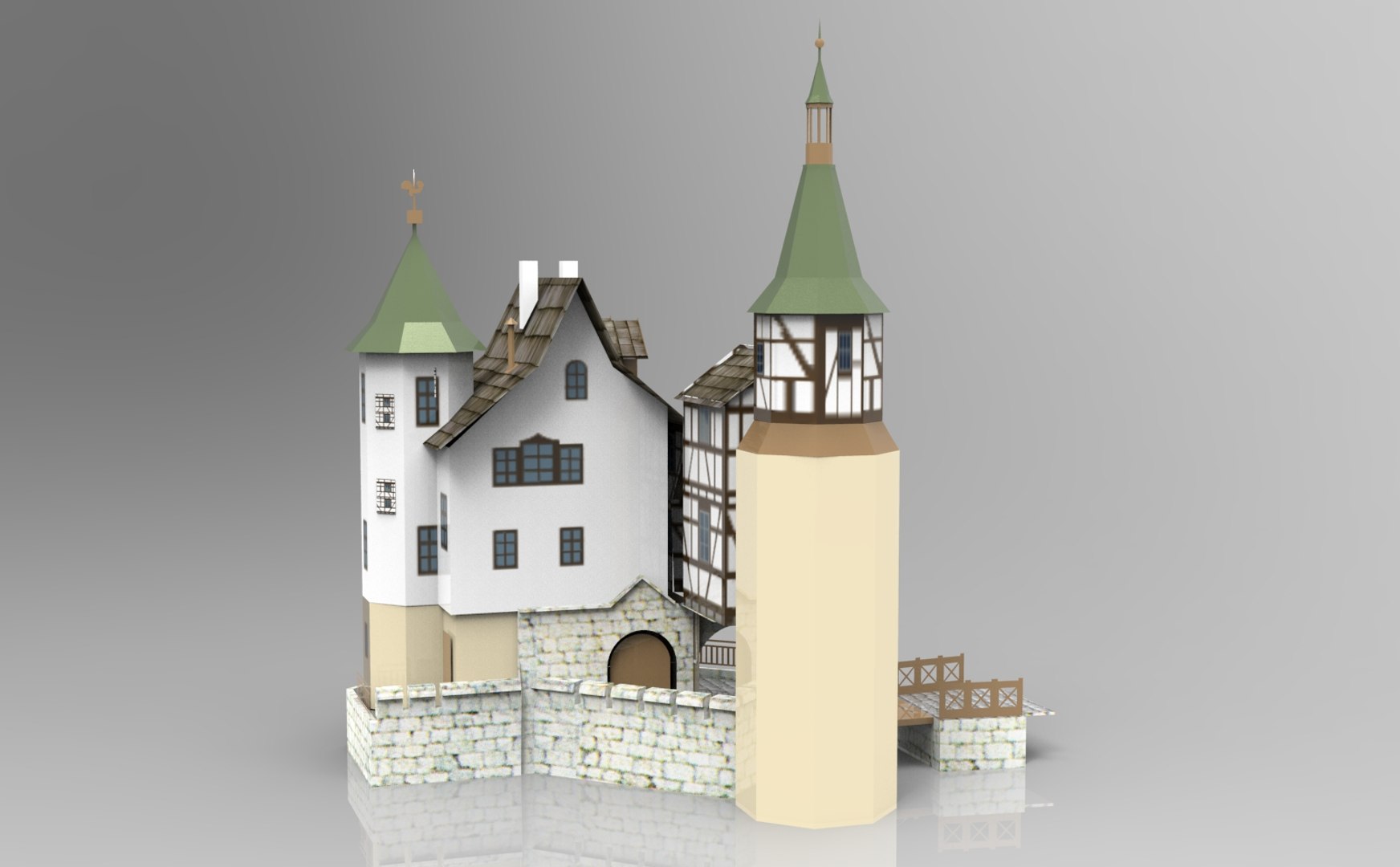 Building tower 2 model - TurboSquid 1557297