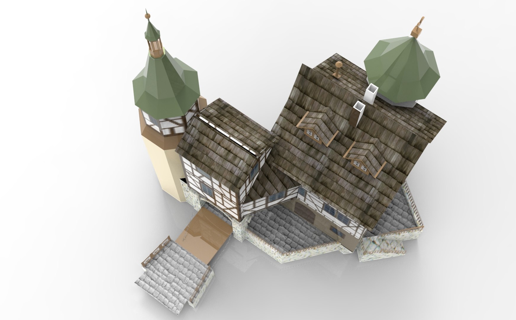 Building tower 2 model - TurboSquid 1557297