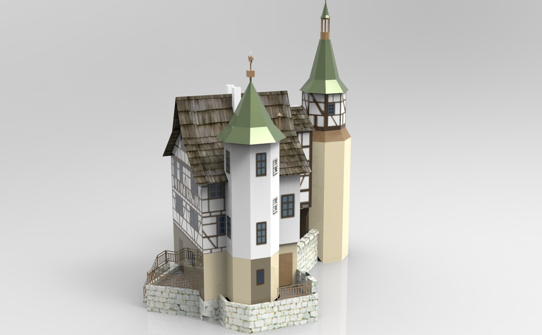 Building tower 2 model - TurboSquid 1557297