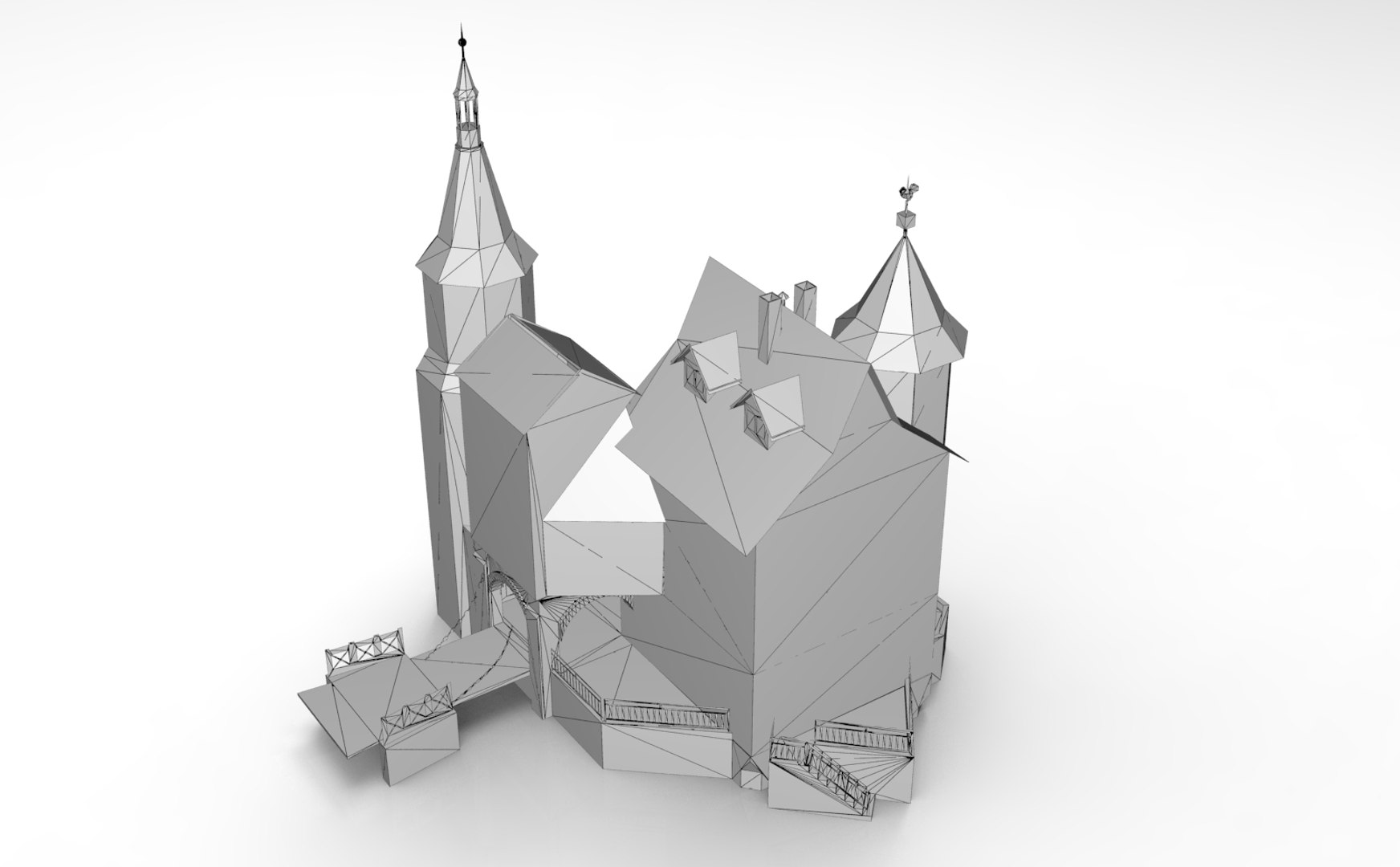Building tower 2 model - TurboSquid 1557297