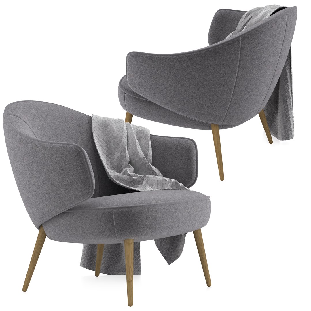 Boconcept Charlotte Chair 3D - TurboSquid 1535319