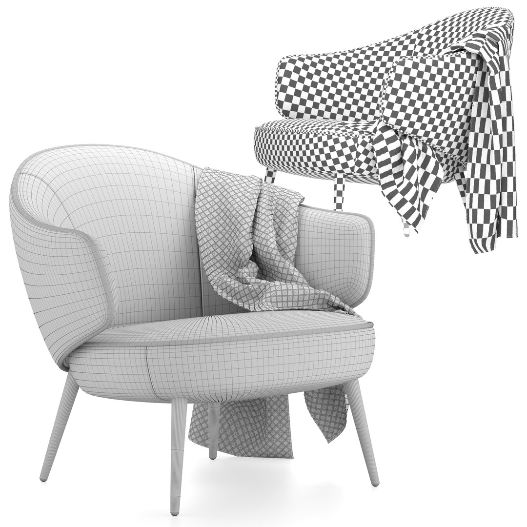 Boconcept Charlotte Chair 3D - TurboSquid 1535319