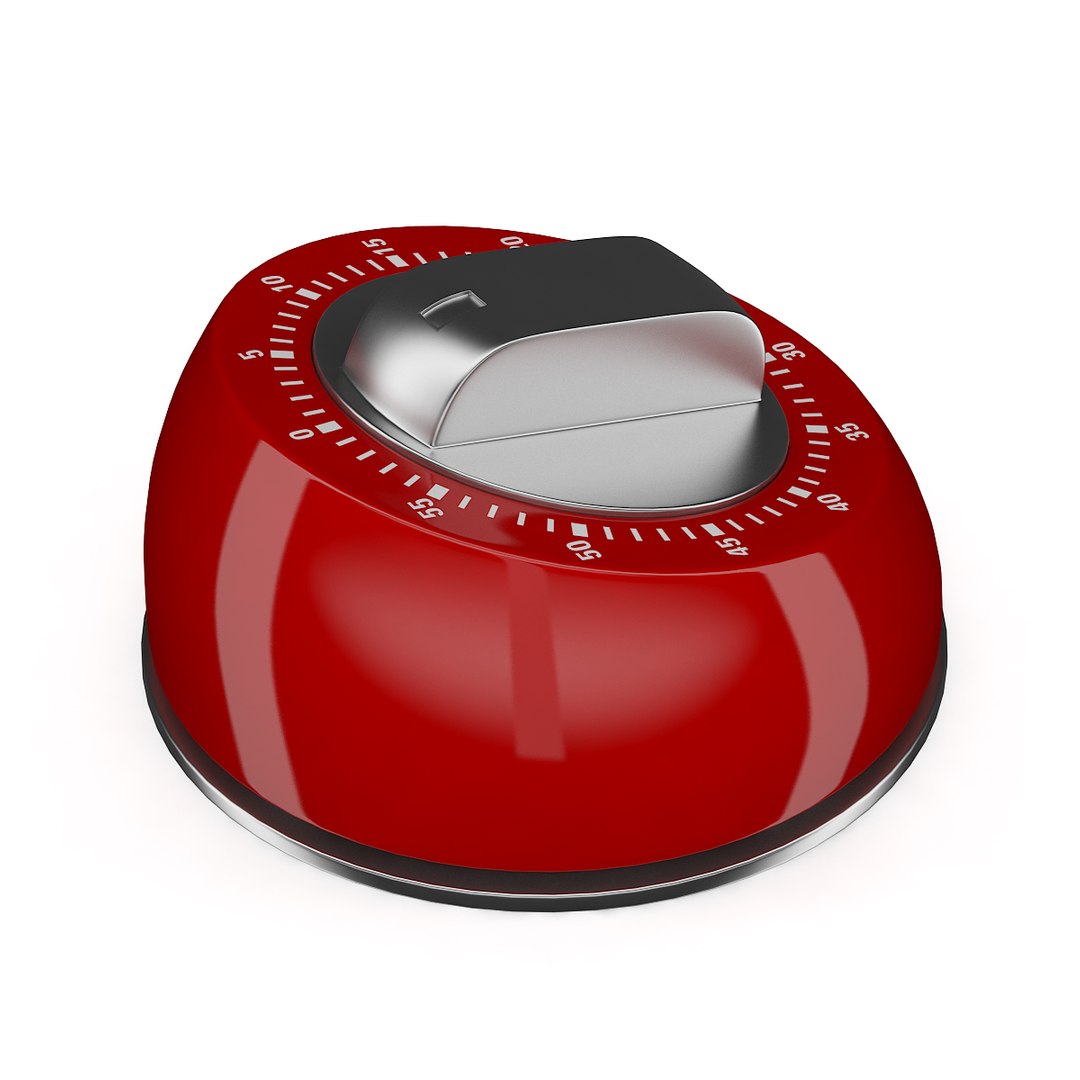 Red Kitchen Timer 3d C4d
