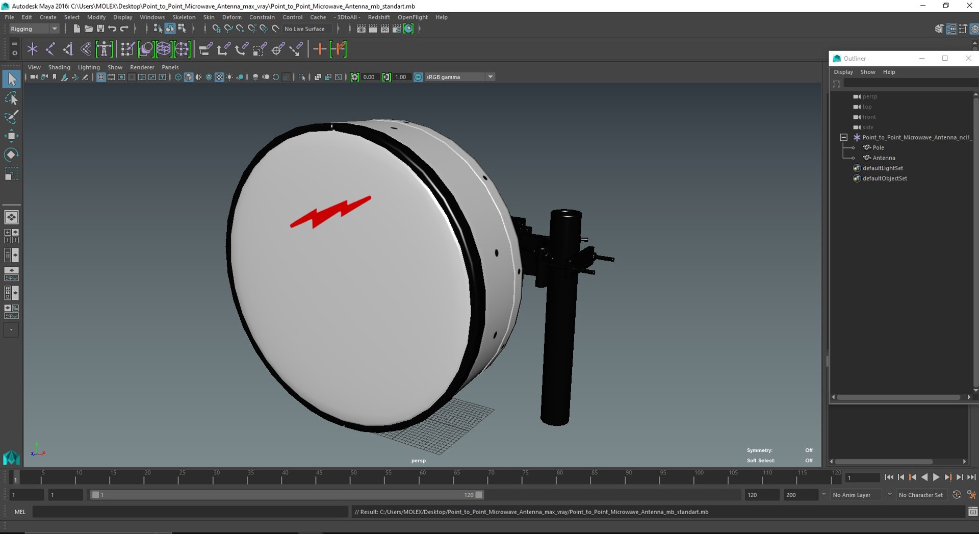 Point To Point Microwave Antenna Model - TurboSquid 2187621