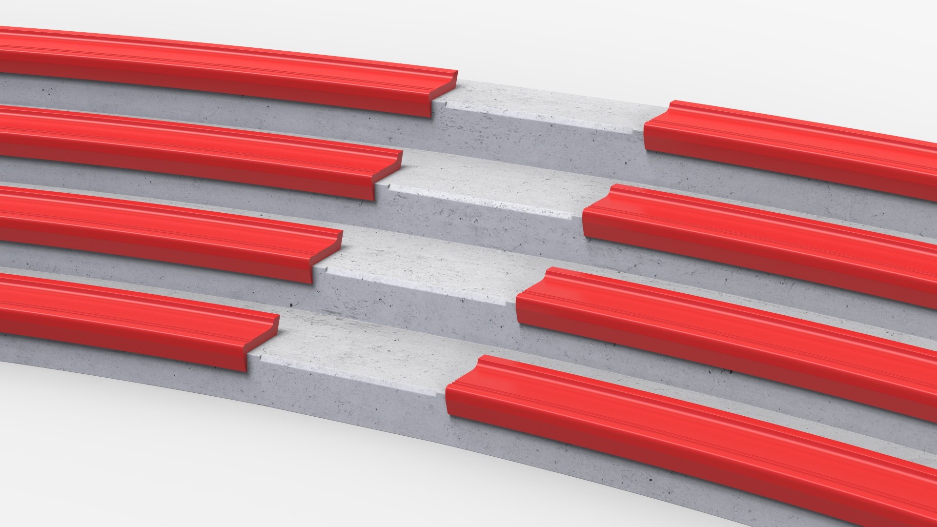 3D Concrete Grandstand Curved Model - TurboSquid 2000085