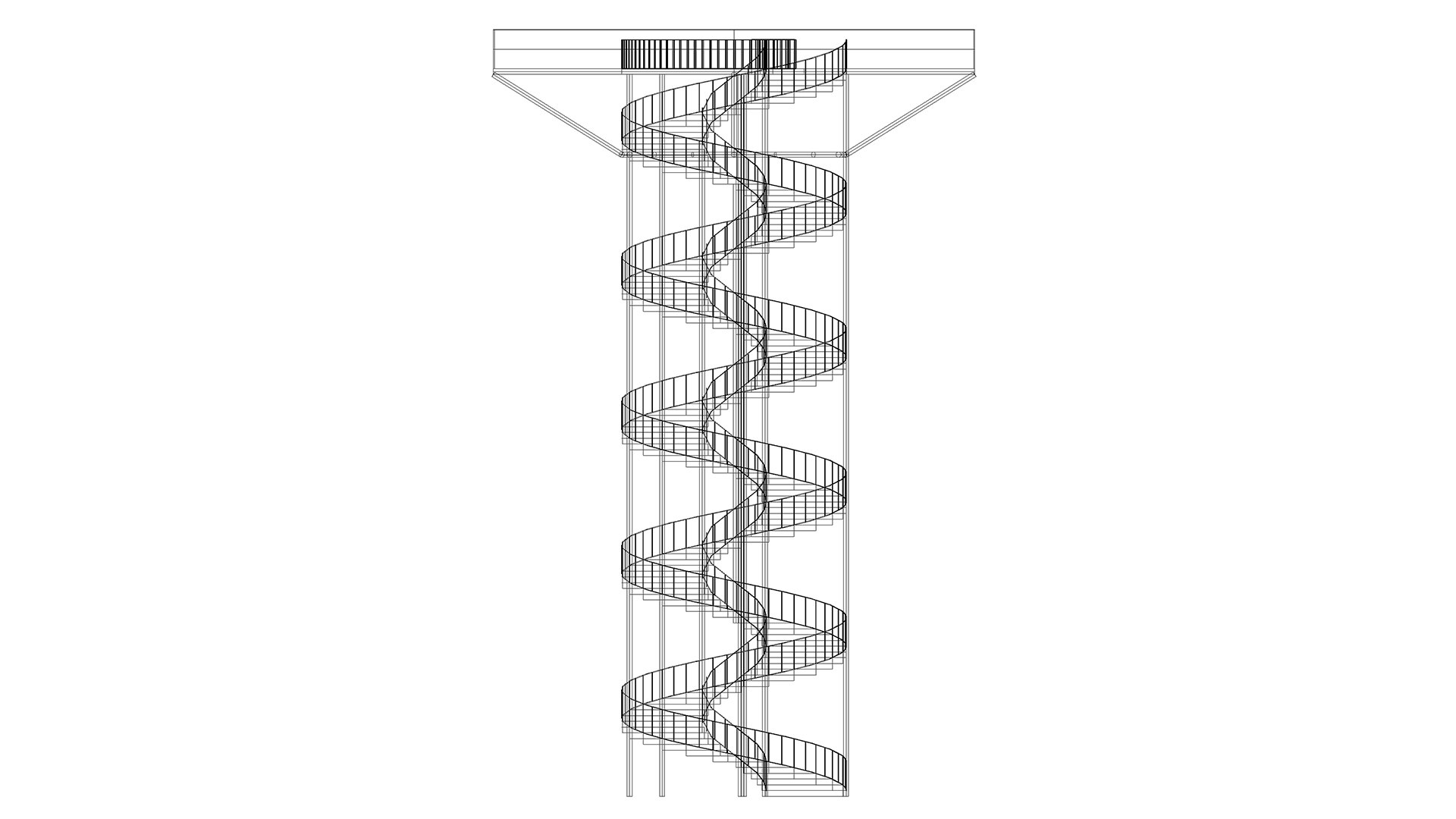 3D Spiral Staircase Observatory Deck Model - TurboSquid 2204152