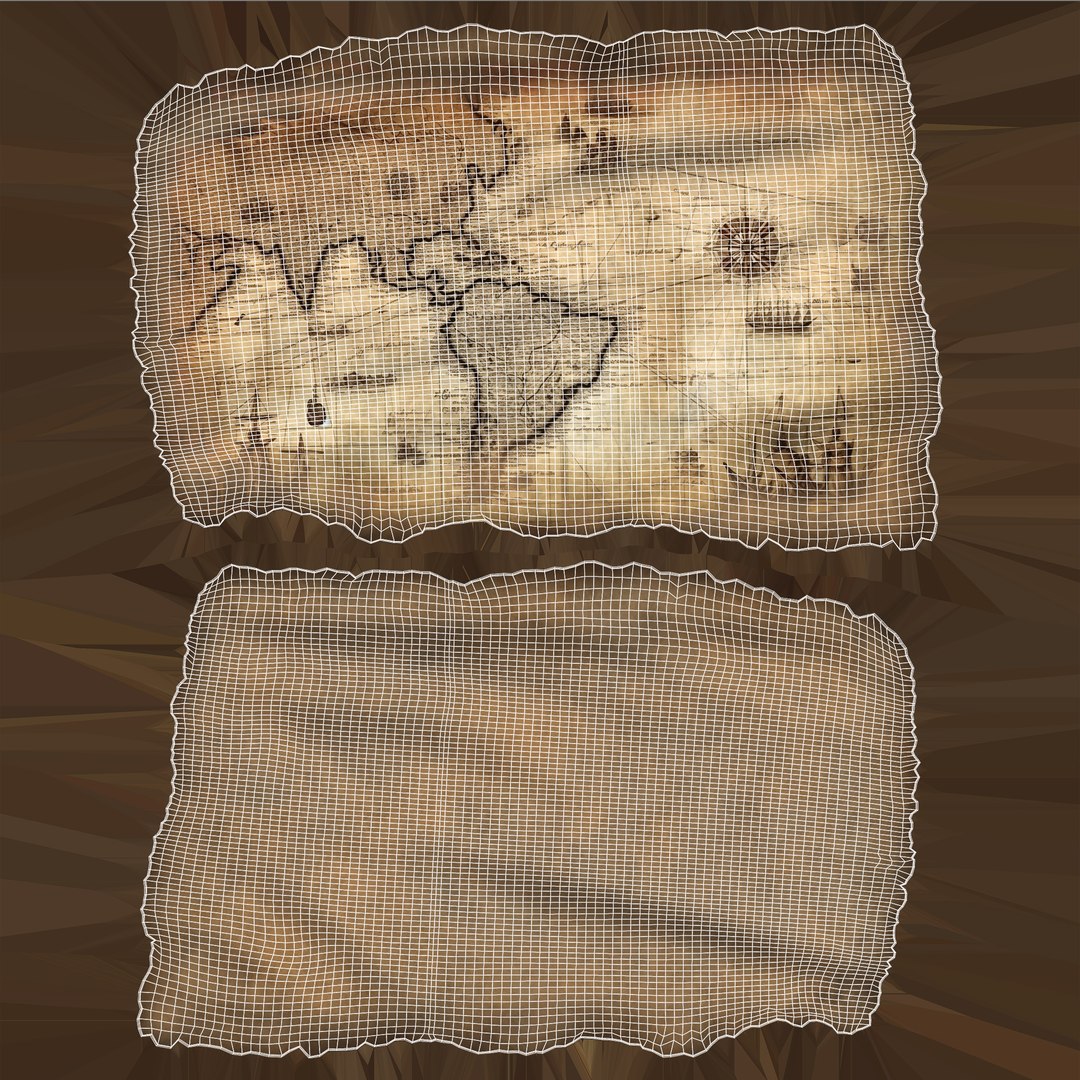 3D Model Old Fantasy Map - TurboSquid 2133029