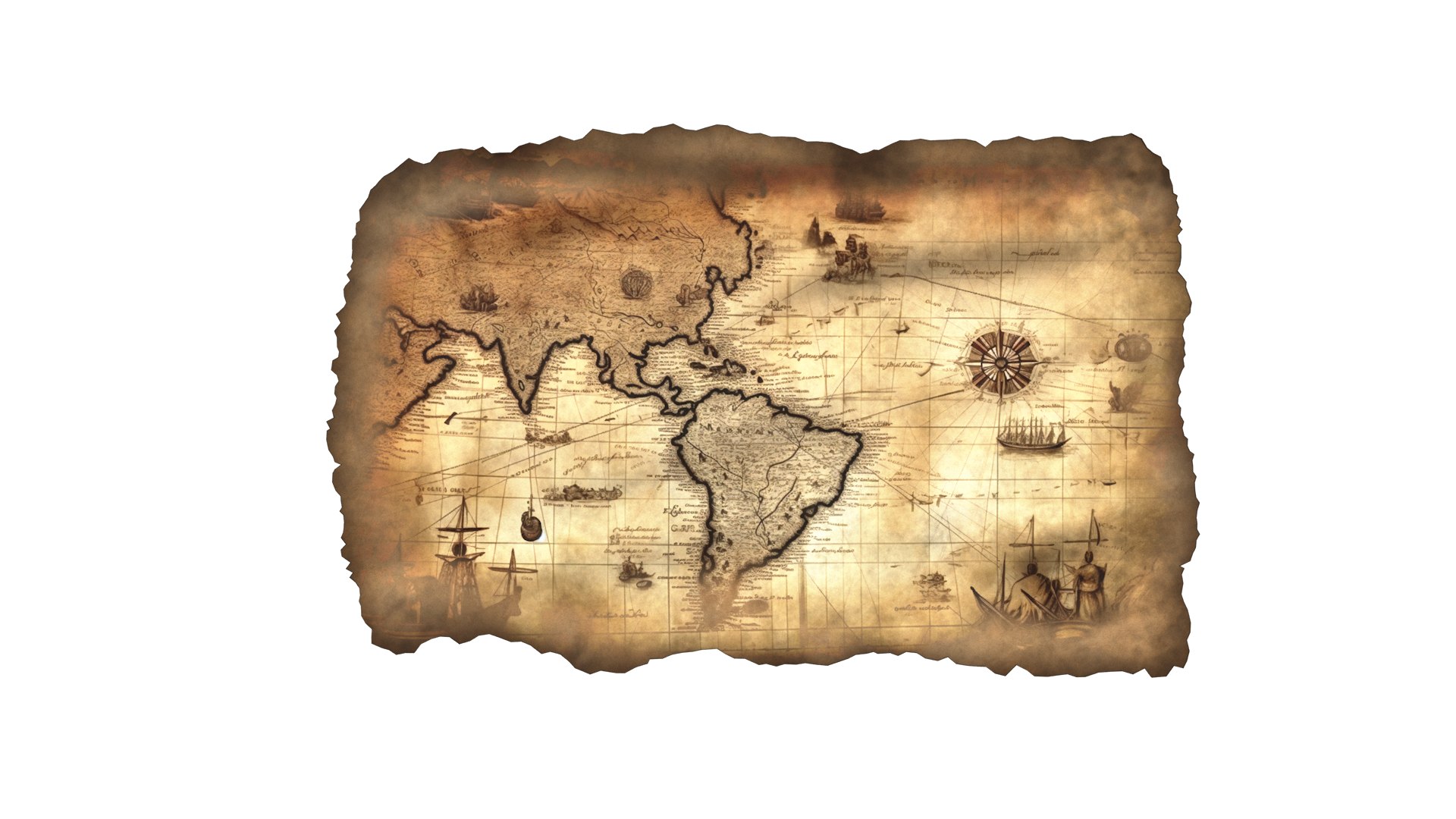 3D Model Old Fantasy Map - TurboSquid 2133029