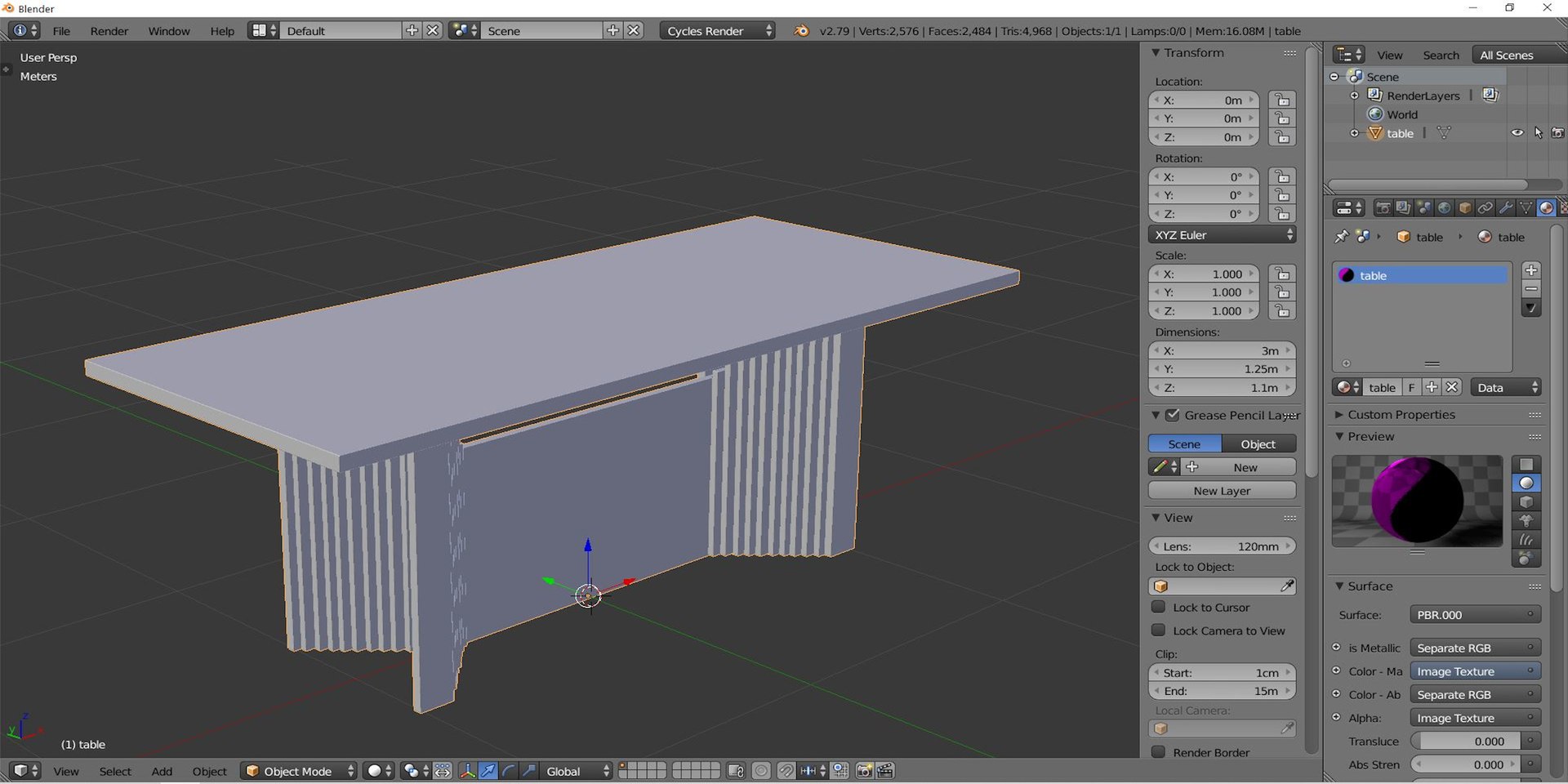 3ds Desk Table