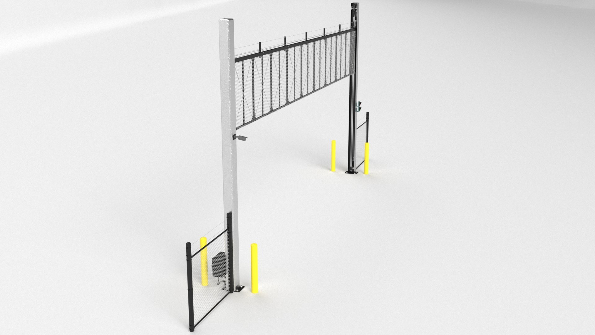 Industrial Vertical Gate Open model - TurboSquid 1760960